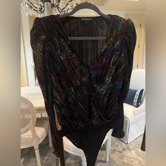 Jealous Tomato | Tops | Jealous Tomato Metallic Bodysuit | Poshmark